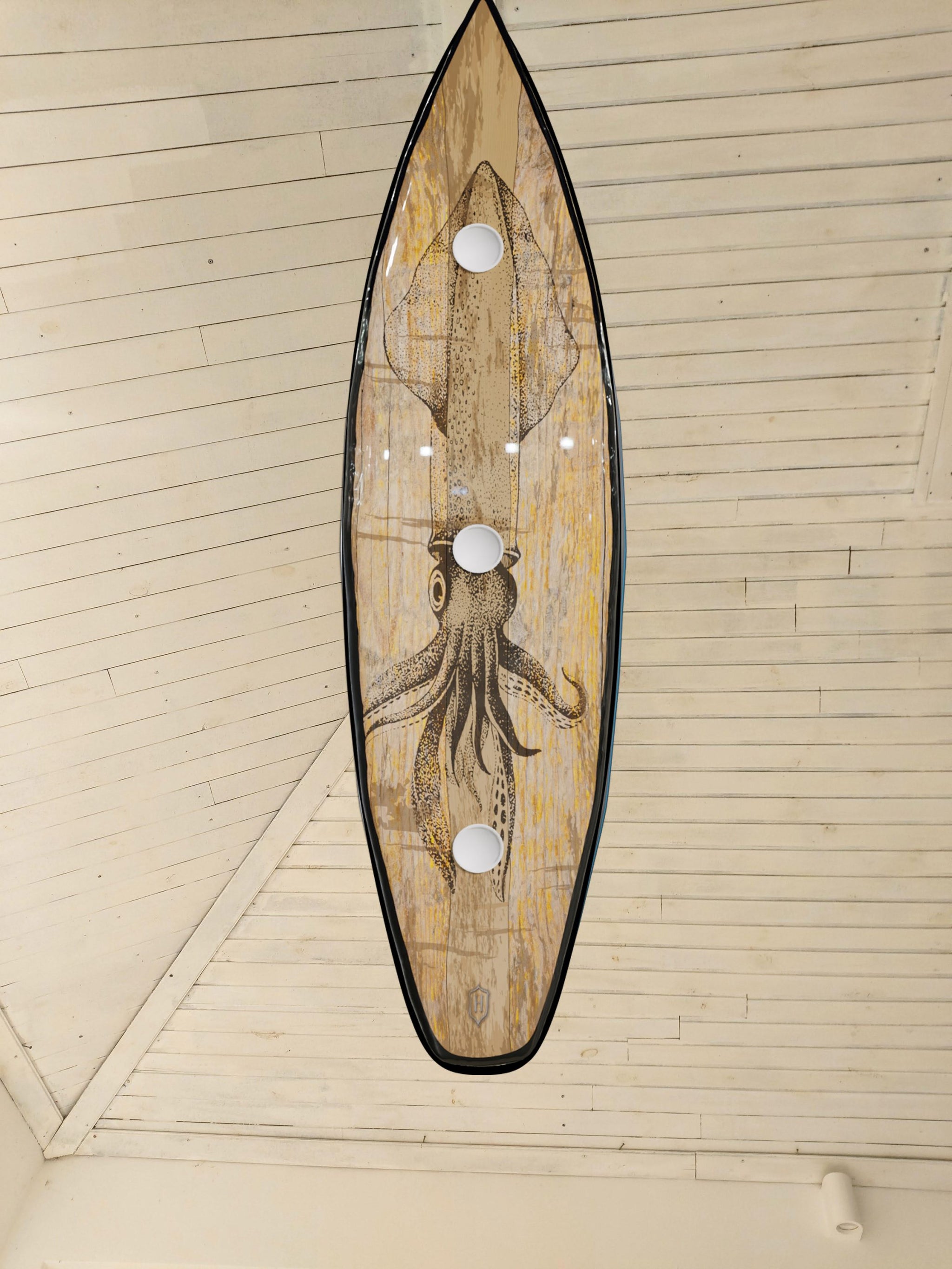 Surfboard Shaped Ceiling Chandelier - Vintage Pool Table Lights ...
